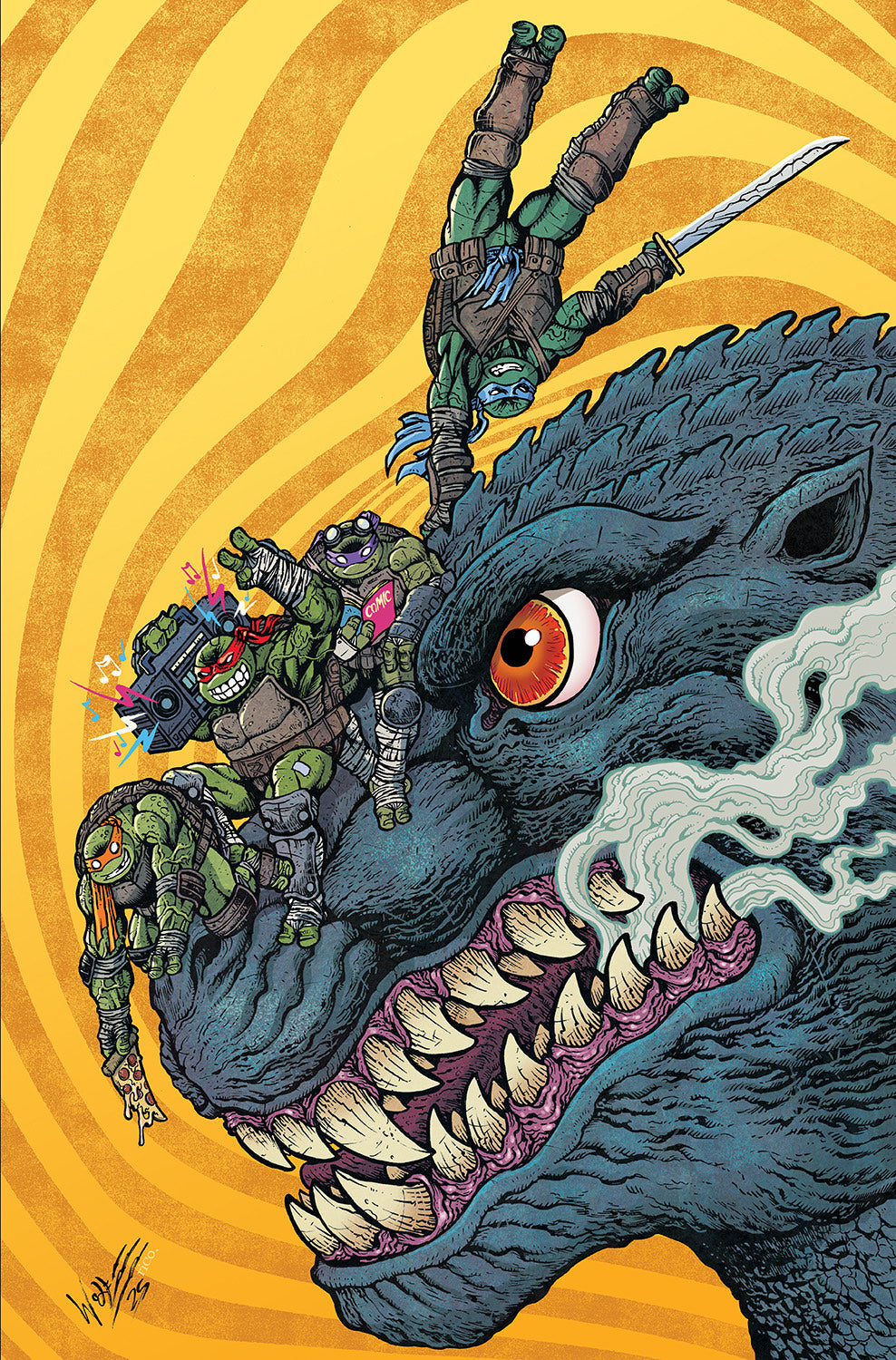 TMNT x GODZILLA #1 MARIA WOLF FULL COLOR – Slabulous Comics